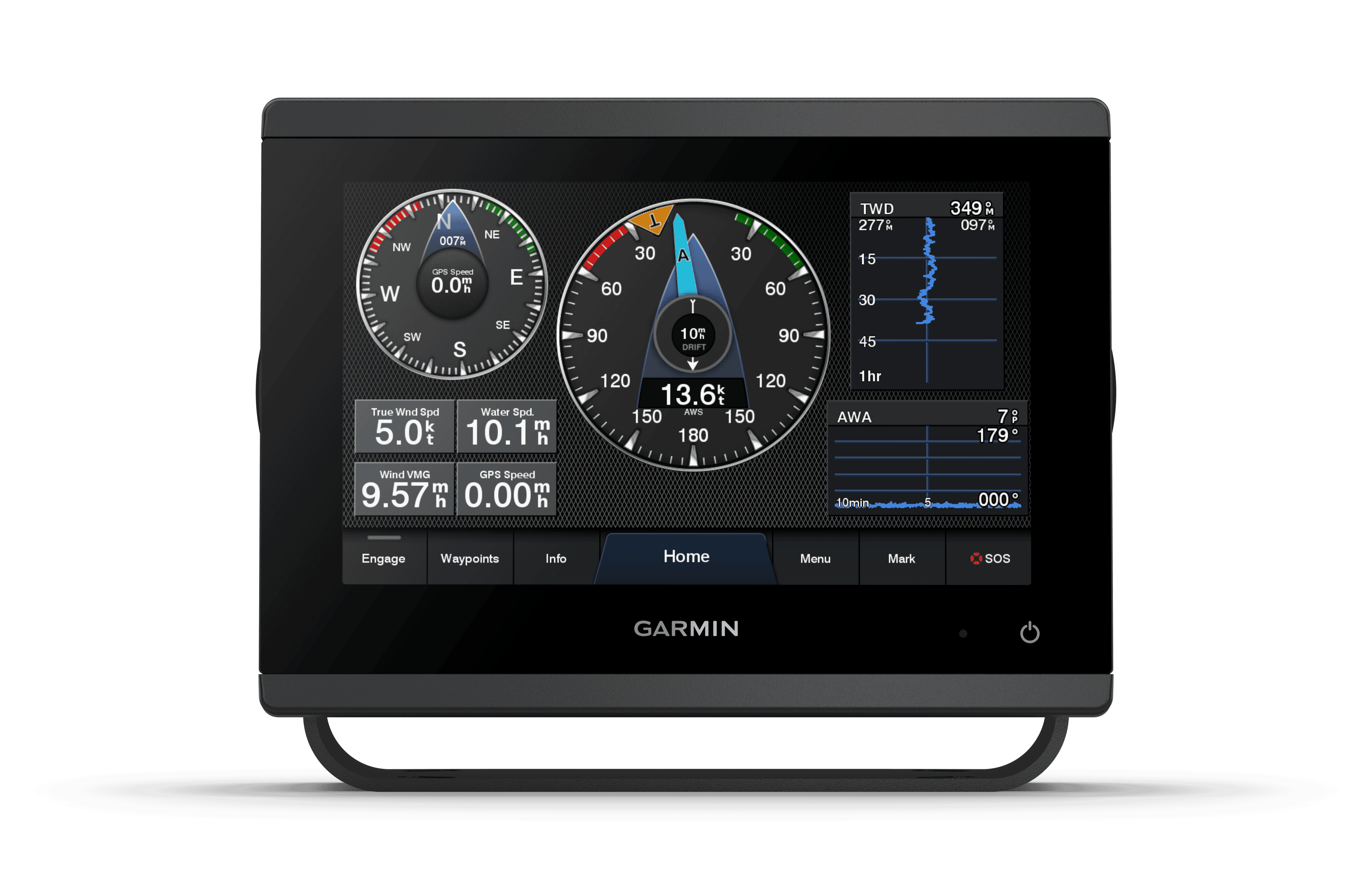 Garmin GPSMAP® 1223, No probe with world base map | SailRACE